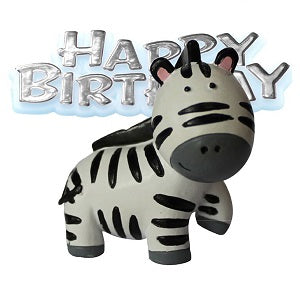 Zebra Happy Birthday Cake Topper Set - 2pc – PartyTime Malta