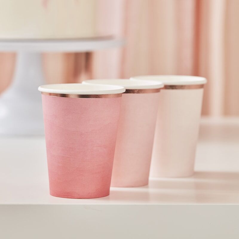 Ginger Ray Pink Ombre Cups – PartyTime Malta
