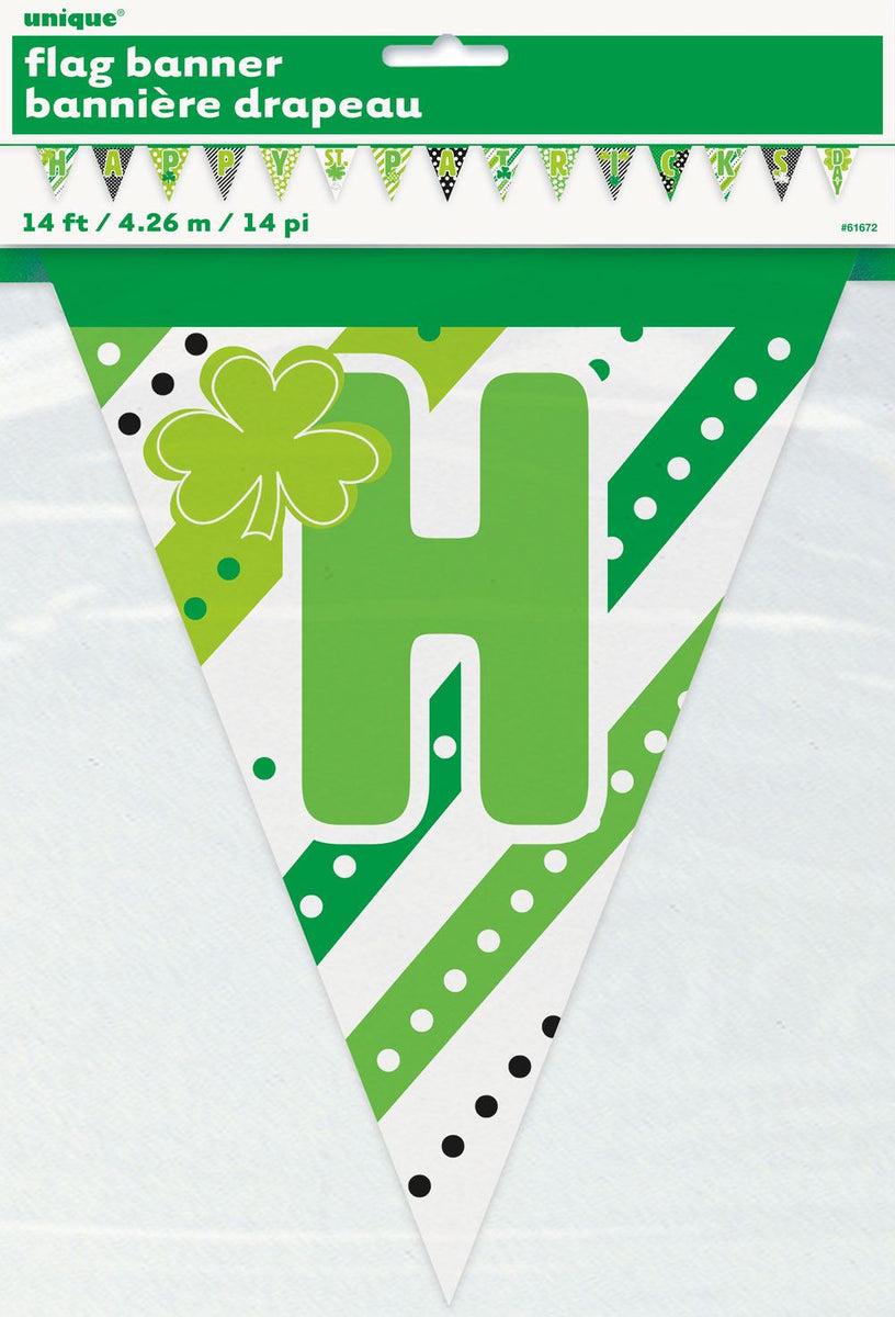 Happy St .Patricks Day Flag Bunting Banner, 4.26m – PartyTime Malta