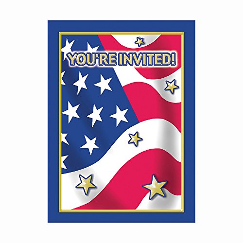 USA Flag Invitations (x8) – PartyTime Malta