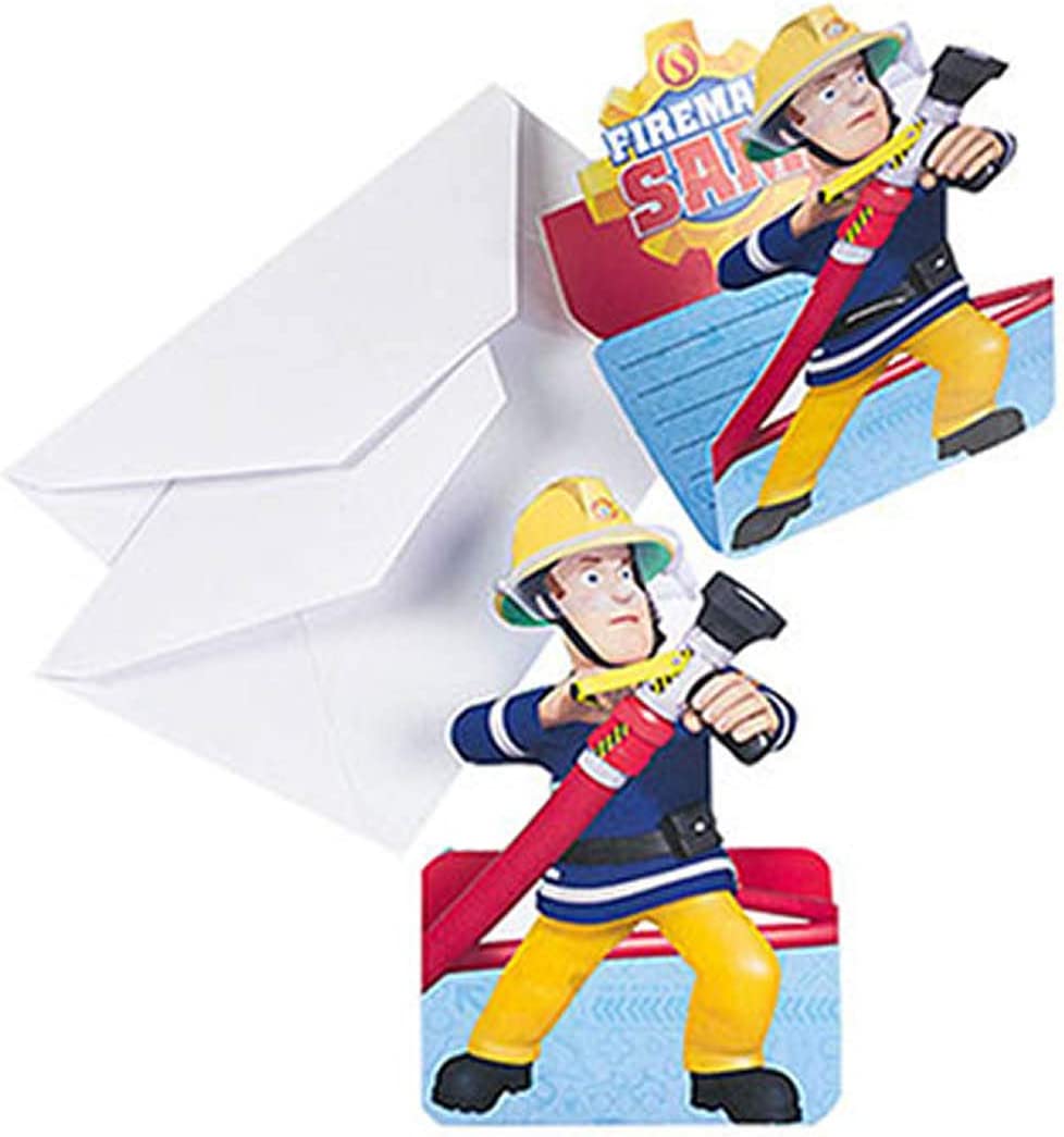 Fireman Sam Invitations, 8ct – PartyTime Malta
