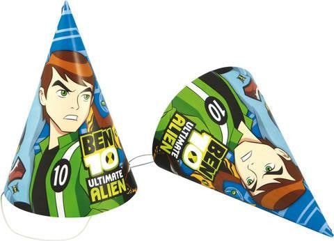 Ben 10 Ultimate Alien Party Hats, 6pc – PartyTime Malta