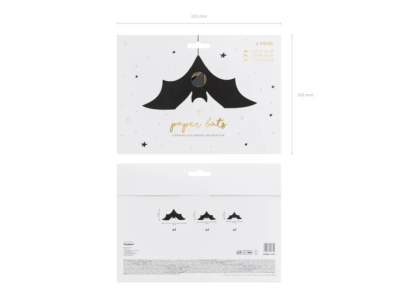 Hanging Paper Bats - 3pcs – PartyTime Malta