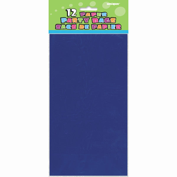 Royal Blue Paper Party Bags, 12ct – PartyTime Malta
