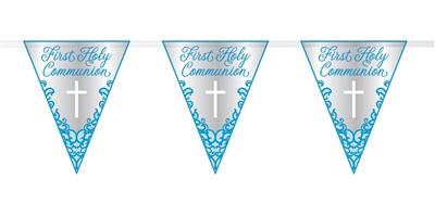 First Holy Communion Flag Banner - Blue – PartyTime Malta