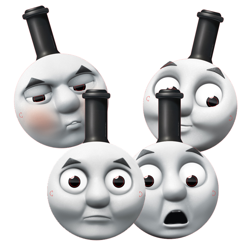 Thomas The Tank Engine Card Face Masks (4pk) – PartyTime Malta