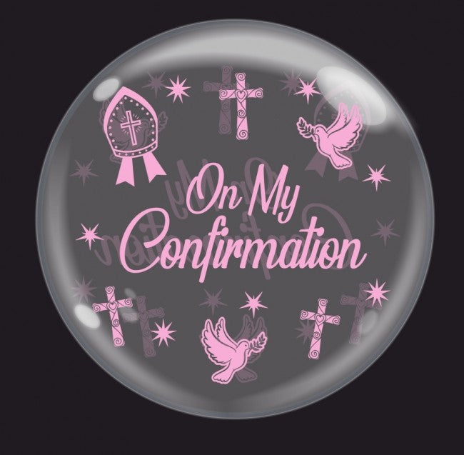 Pink 'On My Confirmation' Bubble Balloon 24" – PartyTime Malta